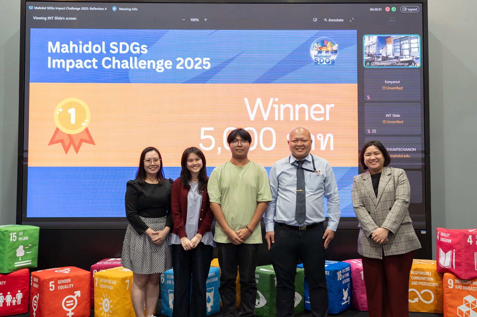 Mahidol SDGs Impact Challenge 2025 : Reflection ครั้งที่ 4 - iNT Mahidol
